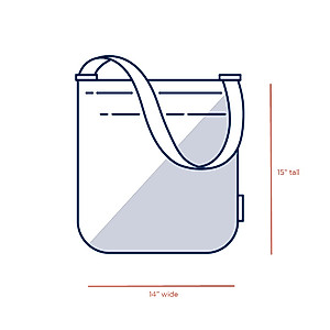 Esembly Day Bag, Cloth Diaper Bag, Stylish Wet Dry Bag for Cloth Diapers, Swim Diapers, Dirty Gym Clothes, Wet Swimsuits, Reusable and Washable, One Size, Off-Leash