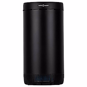Case-Mate Safe+Mate - True HEPA Air Purifier - 3 Stage Filtration - Up to 500 Sq FT - Performance Air Cleaner - Pet - Dust - Pollen - Home or Office Use - Black