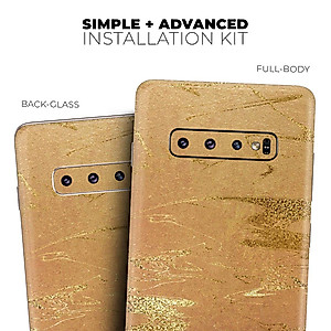 DesignSkinz Molten Gold Digital Foil Swirl V8 Protective Vinyl Decal Wrap Skin Cover Compatible with The Samsung Galaxy S20 (Screen Trim & Back Glass Skin)