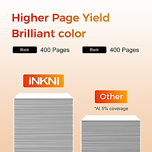 InkNI 245XL Black Ink Cartridge Replacement for Canon PG-245XL 245 Black Ink Cartridge Pixma MX490 MX492 MG2522 TS3100 TS3122 TS3300 TS3322 TS3320 TR4500 TR4520 TR4522 MG2500 Printer (2 Black)