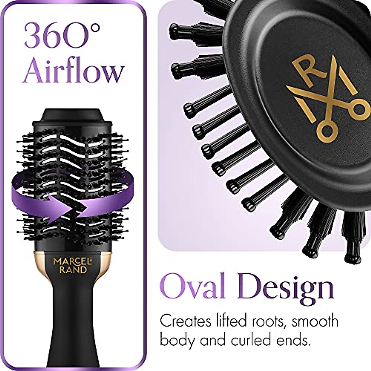 Professional Hair Dryer Brush for Women, 2 in 1 Volumizing Brush Dryer, Oval Brush Blow Dryer 75MM with a Hard Travel Case and Premium Gift Box