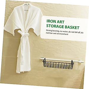 Zerodeko 2pcs Pegboard Grid Panel Board Shelf Storage Basket Grid Wall Basket Peg Board Accessoris Sundries Wall Shelf Grid Panel Board Basket Grid Panel Shelf Wire Straight Shelf