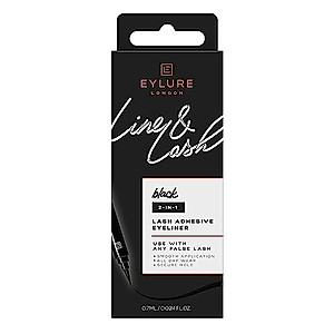Eylure Line & Lash 2-in-1 Adhesive Eyeliner, Black