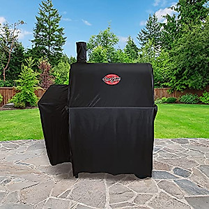 Char-Griller 5555 Grill Cover, Fits Models: 3018, 2121, 2222, 2828, 2727, 2929, 1224, E1224, 1329, 1334, Black