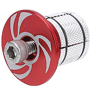 Pinsofy Bicycle Headset Screw, 2 Colors Aluminium Alloy Bicycle Expansion Screw, for Mountain Bike Bike(red)