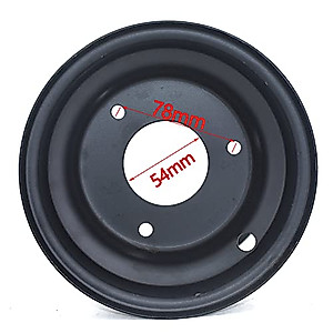 6" Wheel Rim with 3 Holes Fits for Most of 110-125cc Go-Kart, ATV, Lawn Mower 145/70-6 (Black)