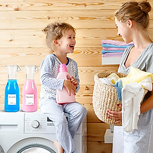 VOTLEVT 40OZ Laundry Detergent Dispenser, Laundry Soap Dispenser, Fabric Softener Dispenser, Liquid Laundry Detergent Holder Container Organizer, Laundry Room Organization and Storage, 3 Pack