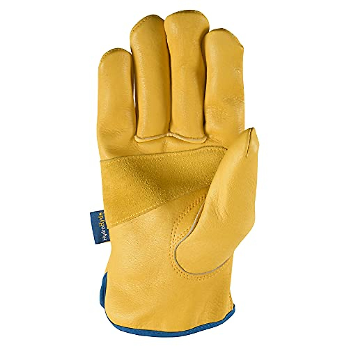 Wells Lamont unisex adult Men s Water Resistant Leather Work Gloves with Wrist Closure HydraHyde Technology Large Wells Lam, Saddletan, Large Pack of 1 US
