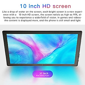 GOWENIC 10 inch Octa Core Tablet, for 11 Tablets 6GB RAM 256GB Storage, IPS HD Large Screen Tablet Computer, Dual Sim Card Slot, 4G Internet 5GWIFI, 7000mah (Silver)