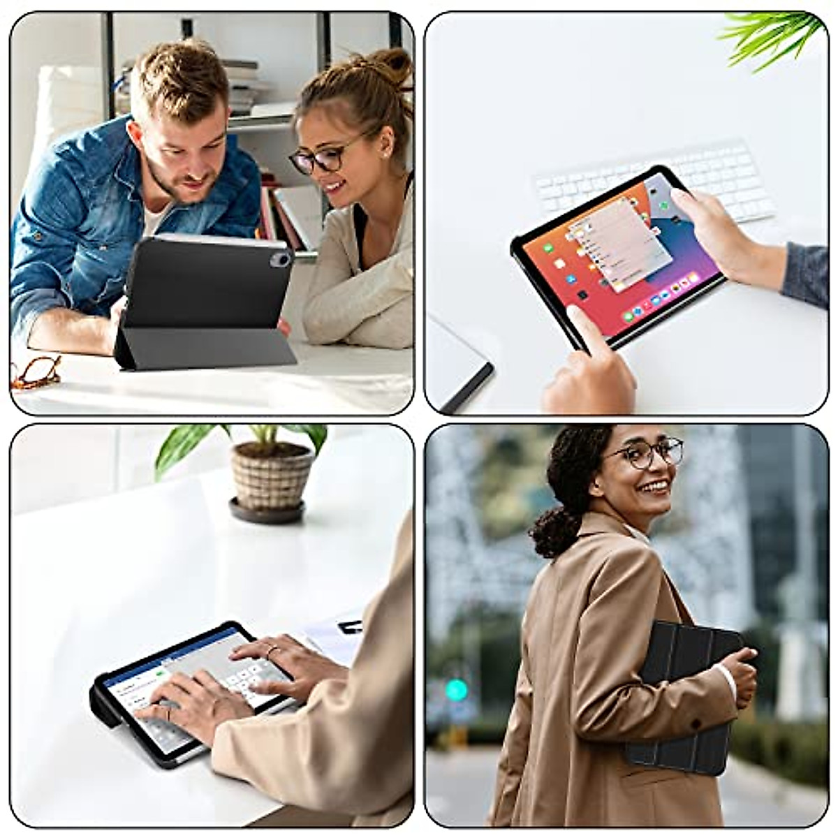 ProCase Smart Case for iPad Mini 6 8.3 Inch 2021 iPad Mini 6th Generation Case, Hard Back Cover Cases for 2021 iPad Mini 8.3" 6th Gen A2567 A2568 A2569 -Black