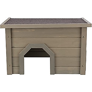 TRIXIE Natura Small Animal House, Rabbit Hideout, Playpen House, Shelter for Rabbits, Bunnies, Guinea Pigs, and Chinchillas, Gray-Green