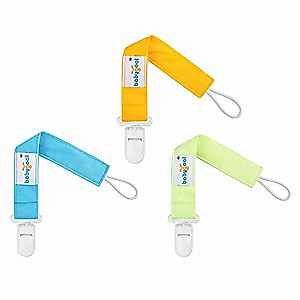 Babygoal Neutral Pacifier Clips, 6 Pack Binky Paci Holder and Leash for Boys and Girls Fits for Most Pacifier, Binkie Styles & Baby Teethers & Toys and Gift 6PS10