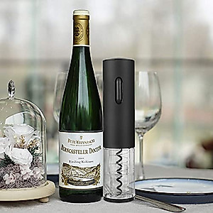 GOSCIEN Electric Wine Opener, Automatic Electric Wine Bottle Corkscrew Opener, Rechargeable Stainless Steel Cordless Electric Wine Bottle Opener Gift Set with Foil Cutter, USB Charging Cable