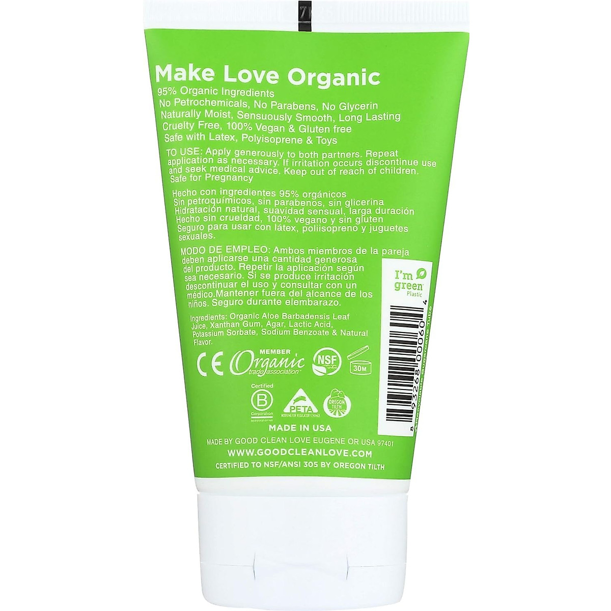 Good Clean Love All Natural Personal Lubricant, Almost Naked 4 oz (Pack of 3)