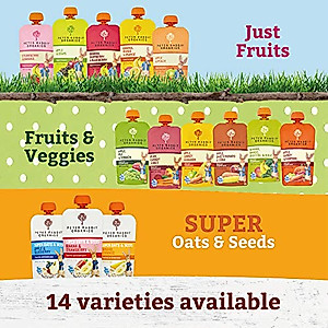 Pumpkin Tree Organics Super Oats & Seeds, Banana & Strawberry Fruit Packet, 4 Ounce (Pack of 10)
