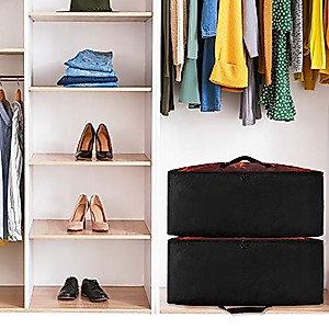 Blueangle Fire Medieval Dragon Design Foldable Large Zippered Storage Bag Organizer with Dual Zipper & Handles, 100L