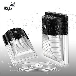 CINOTON 13W LED Wall Pack Light with Dusk to Dawn Sensor, 1600LM[100-277Vac/100W HID/HPS Equiv.] IP65 Waterproof Outdoor Security Flood Lighting for Garage Warehouse Garden Patio 5000K-Daylight 1 Pack