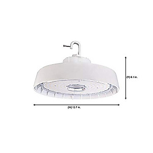 Metalux 14 in. Round 600-Watt Equivalent Integrated LED White High Bay Light (HBRLD2440R)