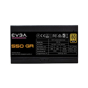 EVGA SuperNOVA 550 Ga, 80 Plus Gold 550W, Fully Modular, ECO Mode with Dbb Fan, 10 Year Warranty, Compact 150mm Size, Power Supply 220-GA-0550-X1