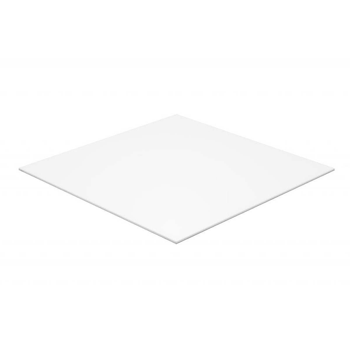 Rock Hard Plastics - 12" x 12" White Acrylic Sheet Lucite Plexiglass - (Actual Size 11.875" x 11.875" - .118" (1/8")