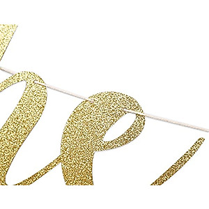 She Said Yes Golden banner - Golden Glitter Wedding Decorations, Proposal Bridal Party Shower Decoration, Miss to Mrs banner Ladies Photo Booth Props, Bridal Shower Decorations, Girl Banner Decoration Supplies