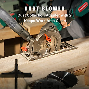 Electric Circular Saw, HYCHIKA 6.2A Mini Circular Saw with 3 Blades(4-1/2”), Compact Hand Saw Max Cutting Depth 1-7/8'' (90°), Rubber Handle, 10 Feet Cord, fit for Wood Soft Metal Tile Plastic Cuts