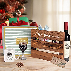 THYGIFTREE Best Aunt Ever Christmas Gifts from Niece Nephew, Funny Birthday Gifts for Aunt Auntie Appreciation Gifts - Only an Aunt Can Give Hugs Like a Mother