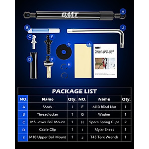 Orion Motor Tech Tailgate Assist Compatible with 2002-2008 RAM 1500, 2003-2009 RAM 2500 3500, Heavy Duty Tailgate Shock Truck Tailgate Lift Assist