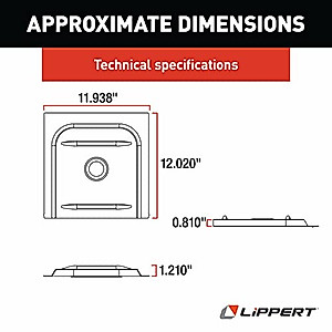Lippert 234101 RV Entry Door Bubble Slider Panel Clear , White