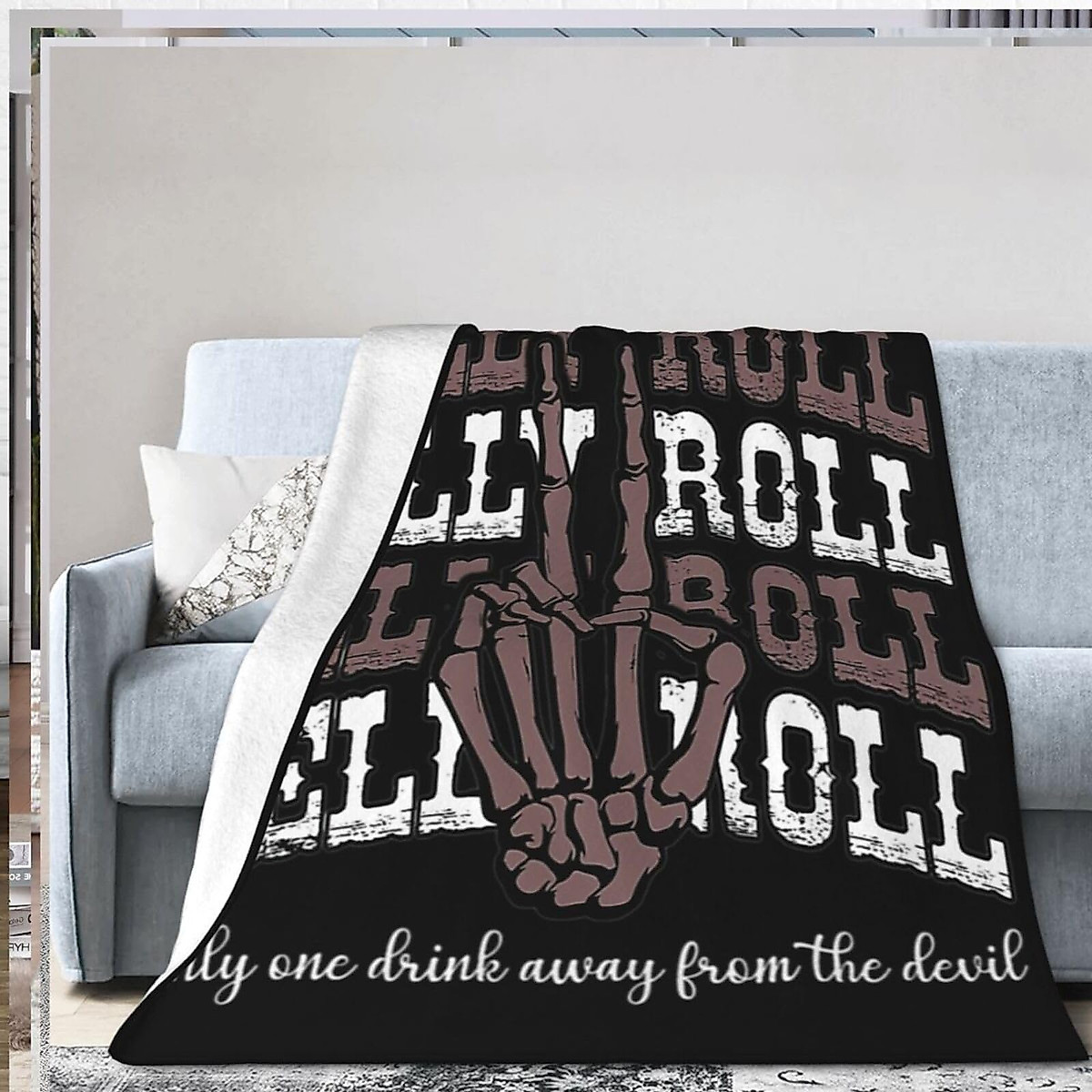 Jellys Music Rolls Blanket Flannel Fleece Blanket Ultra Soft Lightweight Throw Blanket for Bed Couch Living Room 60"x50"