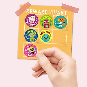 Gooji Small Reward Stickers for Kids, 1008 Pc. Sticker Pack for Teachers, Classroom, Small Motivational Class Supplies for Students, Boy Girl Toddler Good Job Incentive Behavior Preschool Kindergarten