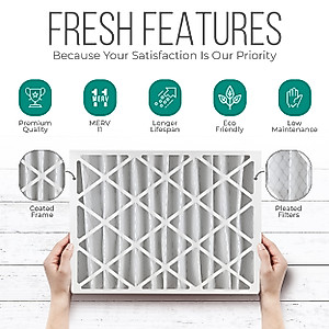 Honeywell 16x20x4 AC Furnace Air Filter Replacement - FC100A1003 HVAC Furnace Filters Merv 11 Filter Media, AC Filter with Homequip Disposal Bag, 2-Pack (Actual Size: 15.94 x 19.75 x 4.38 Inches)