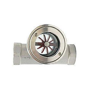MBMYVRNKJL 3/8" 1/2" 3/4" 1" -2" Female Window Sight Glass Flow Indicator with Impeller Carbon Steel / SS201Water Oil (Carbon Steel,1-1/4")