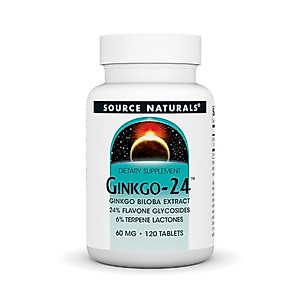 Source Naturals Ginkgo-24 Biloba Extract 60 Mg, 120 Tablets