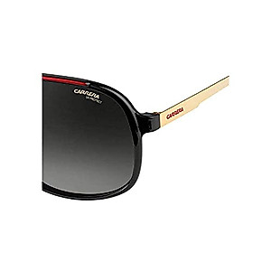 Carrera Modern Rectangular Sunglasses, Black (Black), 62