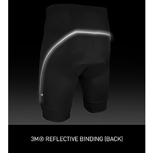 AERO|TECH|DESIGNS | Big Men's Clydesdale Padded Bike Shorts | 1X-Large | Charcoal