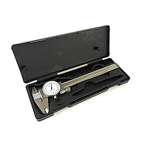 150 mm Metric Dial Calipers Accurate to 0.02 mm per 150 mm Hardened Stainless Steel for Inside, Outside, Step and Depth Measurements MDC-6