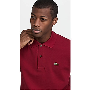 Lacoste Mens Short Sleeve Classic Chine L.12.12 Polo Shirt, Bordeaux Red, 4X-Large