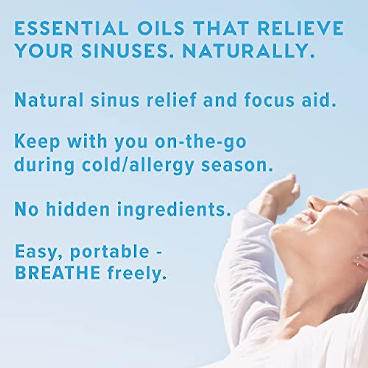 MOXE Breathe | Himalayan Salt Inhaler | Help Clear Congestion, Boost Focus and Improve Breathing | Natural Aromatherapy | Peppermint, Lavender and Tee Tree Essential Oil (3 Pack)