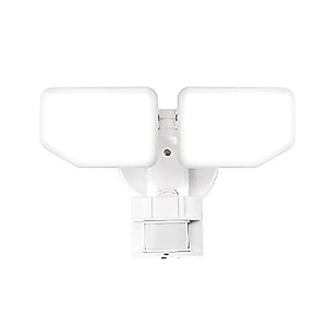 AWSENS 30W LED Motion Sensor Security Light Outdoor, 180 Degree, 2600 LM, 5100 K, ETL Water Resistant, 2 Head Adjustable Motion Sensor Outdoor Detector Light for Patio, Garage, Porch (White)