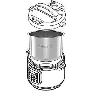 Instant Pot Stainless Steel Inner Cooking Pot 8-Qt, Polished Surface, Rice Cooker, Stainless Steel Cooking Pot