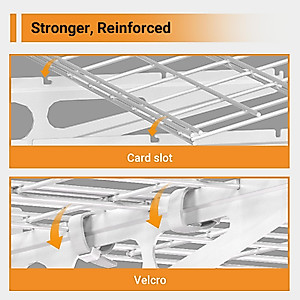 eShelf 2x6 ft Garage Shelving, 2-Pack Wall-Mounted Shelves for Garage, Kitchen, Pantry Storage, 800 lbs Total Load Capacity Garage Storage Wall Shelving, White