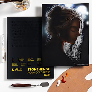 Stonehenge Aqua Black Pad, 140lb, Coldpress, 8 x 10 Inches, 15 Sheets