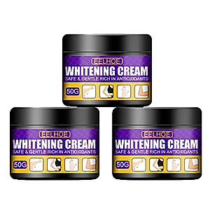 3Pcs Skin Whitening Lightening Cream 50G, Skin Bleaching Cream, Underarm Whitening Cream, Dark Spot Corrector Face Body Cream, Dark Spot Remover Corrector Cream for Face and Body Intimate Area Lightening Cream, for Face and Body, Moisturizes and Brighten