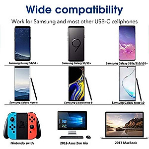 Adaptive Fast Charger kit with USB Type C Cable Compatible Samsung Galaxy S21 /S21 Ultra 5G / S10 /S20 / S10e / S9 /S8 / Plus/Edge/Active/Note 8/9 / 20/10, Wall Plug Power Adapter Cord (2 Pack)