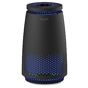 Air Purifiers for Home Bedroom, 3-in-1 HEPA Filter for Pets Dander Dust Pollen Smoke Odors, Quiet Air Cleaner with Sleep Mode, 12H Timer, Night Light, Aromatherapy, Safety Lock, Black