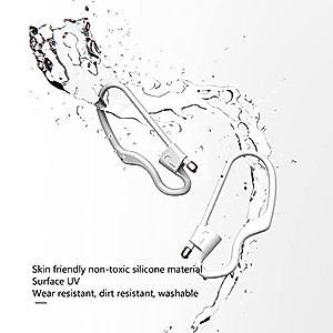 Haireca Adjustable Ear Hooks Designed for Apple AirPods Pro/Pro 2,AirPods 1/2/3[Added Stylish Leather Storage Bag],Airpods Accessories for Running,Ergonomic Design,Washable and Dirt Resistant(White)