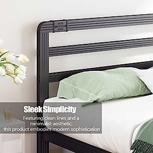 BOSRII Premium Quality Full Size Bed Frame - Reinforced Thickened Profile for Unmatched Strength and Durability - Sturdy Construction for Long-Lasting Support and Comfort——14 Inch High