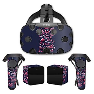 MightySkins Skin Compatible with HTC Vive Full Coverage - Zombie Apocalypse Map | Protective, Durable, and Unique Vinyl Decal wrap Cover | Easy to Apply, Remove, and Change Styles | Made in The USA