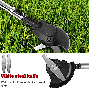 3 in 1 Weed Wacker Cordless String Trimmer - 24V Power Weed Eater Grass Trimmer with 3 Function Blades 2 Li-Ion Battery, Height Adjustable Lawn Edger Brush Cutter for Home Garden Lawn Yard